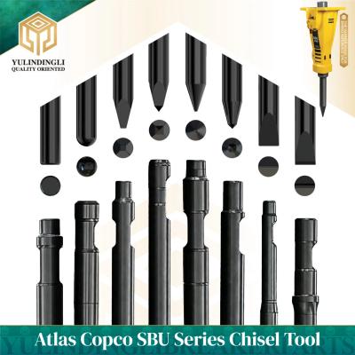 China 42CrMo Atlas Copco Hydraulic Rock Breaker Chisel For Concrete Demolition Wear Resistant for sale