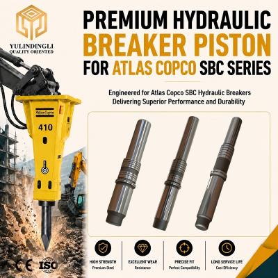 China Atlas Copco Hydraulic Rock Breaker Piston Impact Excavator Hammer Parts for sale