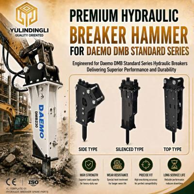 China Daemo Hydraulic Breaker Hammer DMB Standard For Excavator Rock Breaking for sale