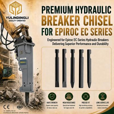China Epiroc EC Series Hydraulic Breaker Chisel For Excavator Demolition Rock Breaking for sale
