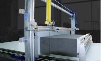 China Automatic Sponge EVA foam Cutting Machine Vertical Straight Foam Cutter Rotary Worktable for sale