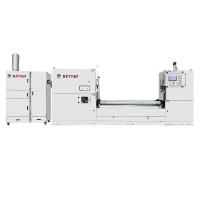 China High End Polyurethane Cylinder Foam Cirular Peeling Machine Better Quality Cutting Winding Dust Collector In One for sale