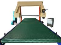 China CNC Foam Sponge EVA Slices Cutter High Speed Soft Belt Conveyor Suction for sale