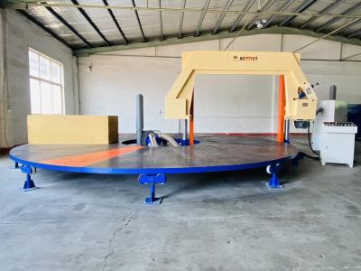 China Automatic Rotary PU Sponge Rebond Foam Cutter Horizontal Splitting Carousel Suction for sale
