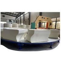 China Carousel Continuous Rotation Round Anti-slip Worktable For One-time Cutting Five Foam Blocks Horizontal Splitting PU Cutting Machine With Air Suction for sale