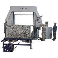 China High-Precision One-Person Operated Semi-Automatic Digital Control Sponge Foam Horizontal Cutting Machine — Rebonded foam block Horizontal Splitting PLC Servo System Solution for sale
