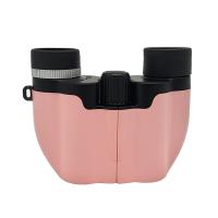 China Pink Color Mini Kids Play Binoculars 8x21 Toy Telescope Gift With Carrying Bag for sale