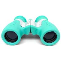 China Center Focus 8x21 Kids Binoculars Fluorescent Green Lightweight Wide Range for sale