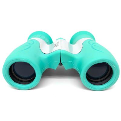 China Center Focus 8x21 Kids Binoculars Fluorescent Green Lightweight Wide Range for sale