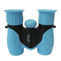 China Blue Mini 8x21 Kids Plastic Binoculars Shockproof Kids Toy Binoculars for sale