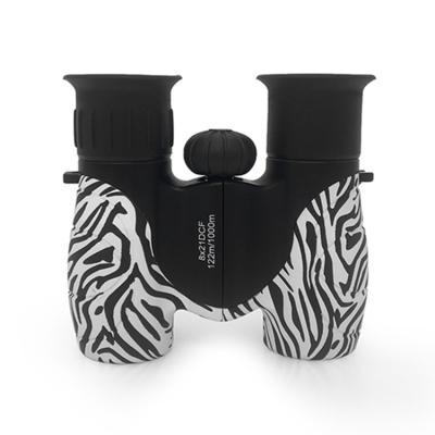 China Zebra Color Compact Kids Binoculars 8x21 High Power With Carrying Case for sale