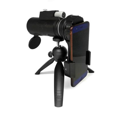 China Compass 10X42 12x50 Cell Phone Monocular With Big FMC Objective Ocular Lens for sale