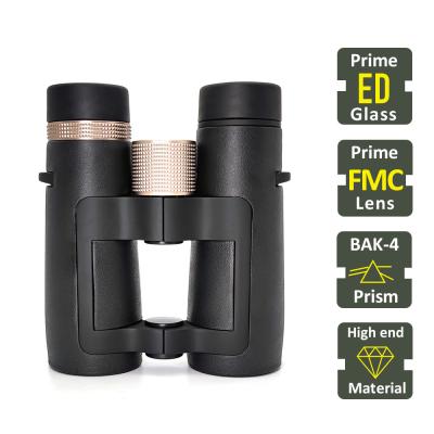 China ED Glass 10x42 Anti Reflective Lens Binoculars Waterproof Fogproof Telescopio for sale