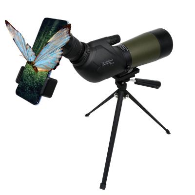 China Monocular Double Focusing Bird Spotting Scope 20-60X60 Professional Hunters for sale