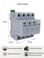 China Whole House Lightning Protection T1 T2 SPD Three Phase 280V 12.5kA 30kA 50kA DIN Rail Mount for sale