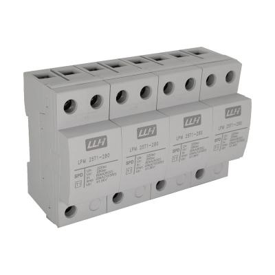 China Lightning Protection T1 T2 SPD 3 Phase Home Surge Protector 220V 25kA 40kA 80kA for sale