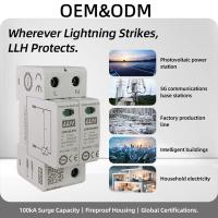 China Single Phase TUV CE SPD Device 275V 320V 385V 440V 20KA 40KA T2 For Power Supply Systems for sale