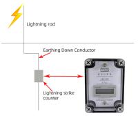 China Outdoor IP67 Lightning Strike Counter 500A-100kA 5 Year Battery Surge Recorder for sale