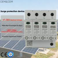 China Three Phase T2 SPD Home Surge Protector CE TUV 4P 320V 20KA 40KA for sale