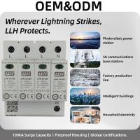 China Three Phase Whole Home Surge Protector CE TUV 4P 385V 20KA 40KA T2 SPD for sale