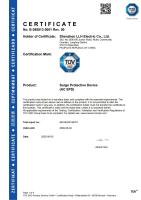 China Single Phase TUV CE SPD Device 275V 320V 385V 440V 20KA 40KA T2 For Power Supply Systems for sale