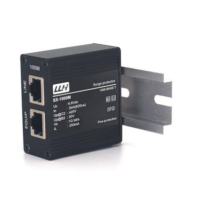 China Lightning 10G Gigabit Ethernet Surge Protector Poe SPD Cat6A 4kV Device Protection for sale