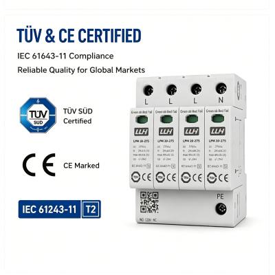 China Surge Protection Device | Wide Temperature Range Three Phase SPD For Indoor Industrial Cabinets for sale