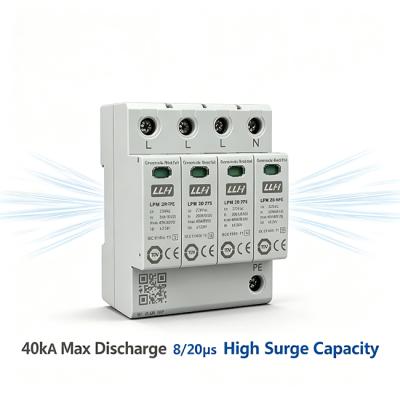 China T2 T3 Combined Surge Protection Device Three Phase 20KA 40KA SPD for sale