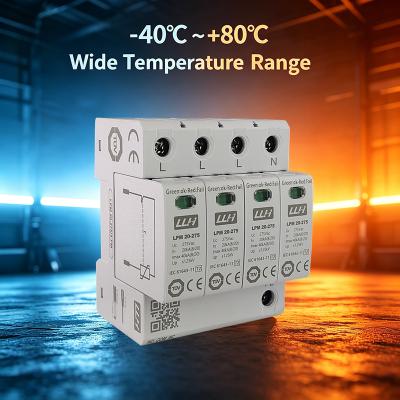 China Three Phase Surge Arrester T2 T3 20KA 40KA SPD For Cold Northern Workshops for sale