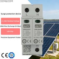 China 20kA Nominal 40kA Max Single Phase Surge Arrester, 2P DIN Rail Secondary Induced Surge Protector for sale