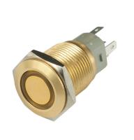 China Small 16mm Latching Push Button Switch Metal IP65 Rating Round Shape for sale