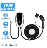China Fast EV Charger Wall Mount IP54 32 Amp EV Charger Level 2 Wallbox for sale