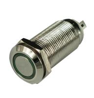 China Silver Push Button Latching Switch On Off 12mm Metal Push Button Switch for sale