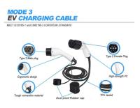 China Customized Electric Vehicle Cable 5m Type 2 To Type 2 EV Charging Cable for sale