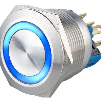 China 1NO1NC 5 Pin Metal Push Button Switches On Off Latching Function for sale
