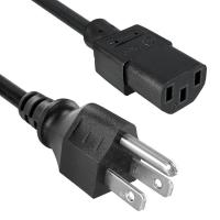 China IEC US Power Cords Waterproof 250V 3 Pin Computer Ac Power Cable for sale