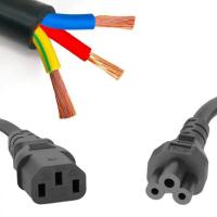 China Plug European AC Power Cords 250V Lightweight Straight IEC C13 Power Cords for sale