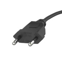 China Flexible EU AC Power Cords Lightweight Electric Extension Cord 2 Pin for sale