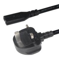China IEC UK AC Power Cords 1.5M 3 Prong Plug Mains Lead Cable 5Ft for sale