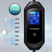 China GBT 200-250V Level 2 3.5KW 7KW Portable Fast Charger Dustproof 5M 7M 10M Cable for sale