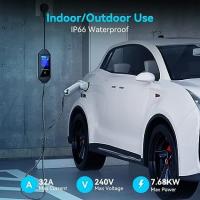 China Compact Level 2 Electric Vehicle Charger Portable 24A / 32A Adjustable for sale