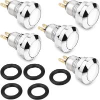 China 250V Illuminated Latching Push Button Switch / 8mm Metal Push Button Switch for sale