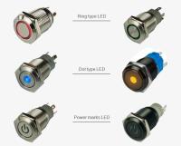 China Silver Push Button Latching Switch On Off 12mm Metal Push Button Switch for sale