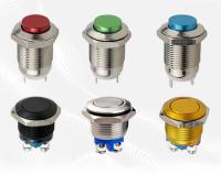 China Silver Push Button Latching Switch On Off 12mm Metal Push Button Switch for sale
