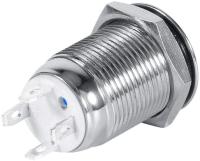 China Small 16mm Latching Push Button Switch Metal IP65 Rating Round Shape for sale