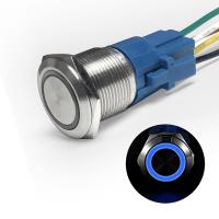 China 19mm Latching Metal Push Button Switches On Off Illuminated Dot Light for sale