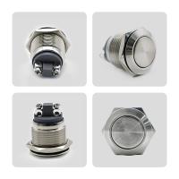 China 19mm Latching Metal Push Button Switches On Off Illuminated Dot Light for sale