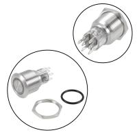 China 125VAC 22mm Momentary Metal Push Button Switch On Off 1NO1NC for sale