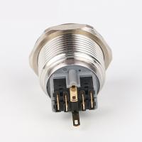 China 28mm Illuminated Metal Push Button Switches Round 500V Ring Type LED for sale