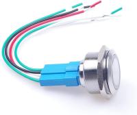 China Power On Off Metal Push Button Switches 30mm Illuminated Ring Type LED for sale